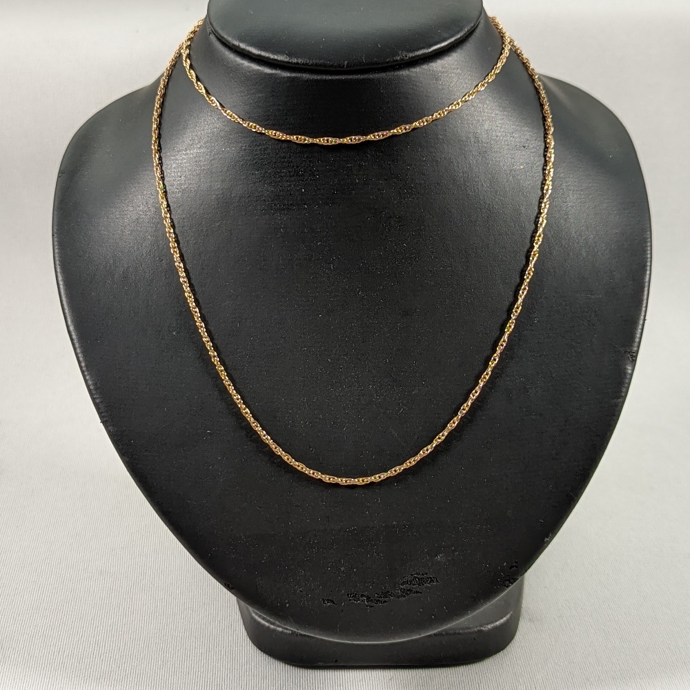 9ct Gold Vintage Rope Chain 25" - Own4Less